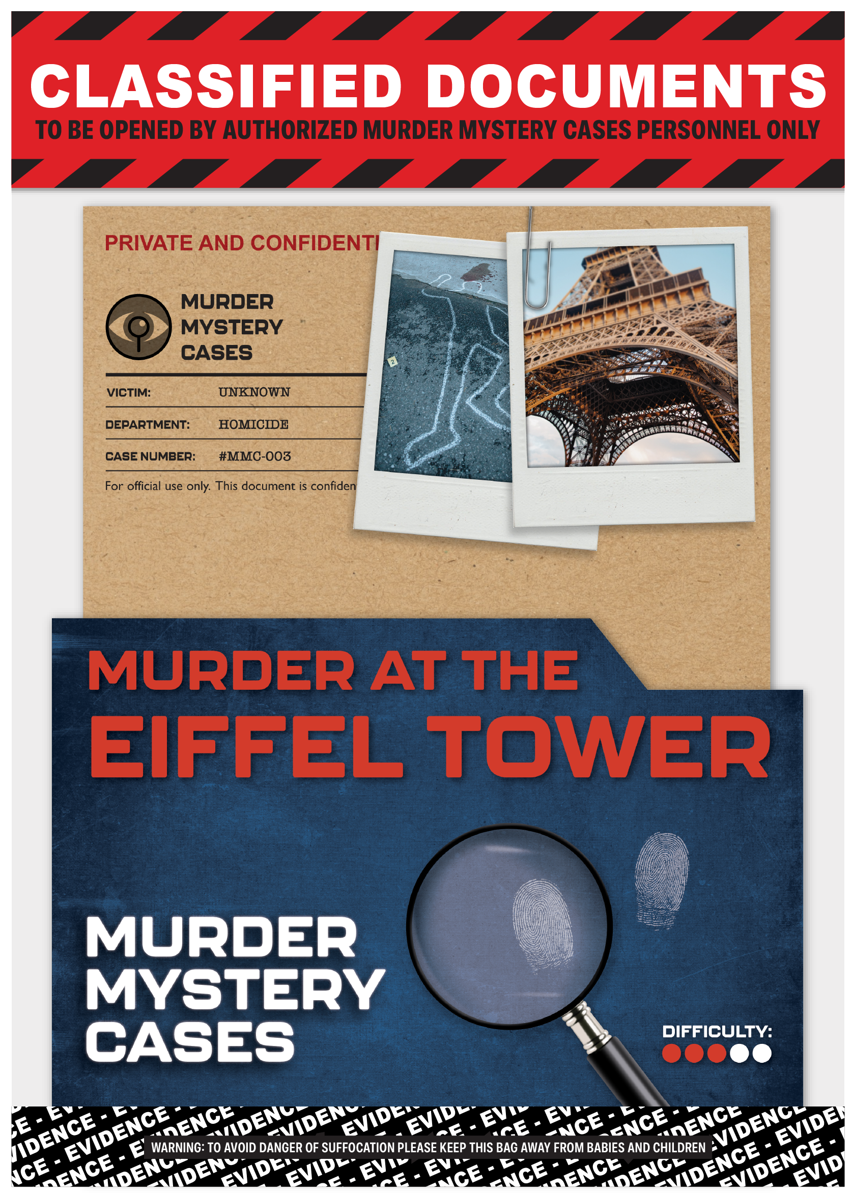 Murder Mystery Cases - Death at the Eiffel Tower – Battle Inc. Gaming